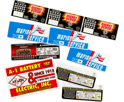 Deep Cycle Battery Labels